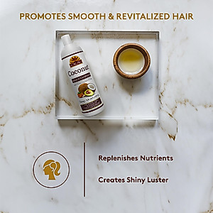 OKAY Coconut Deep Moisturizing Leave In Conditioner Helps Replenish Moisture And Elasticity For Healthy Strong Hair Sulfate,Silicone,Paraben Free For All Hair Types and Textures Made in USA 33oz