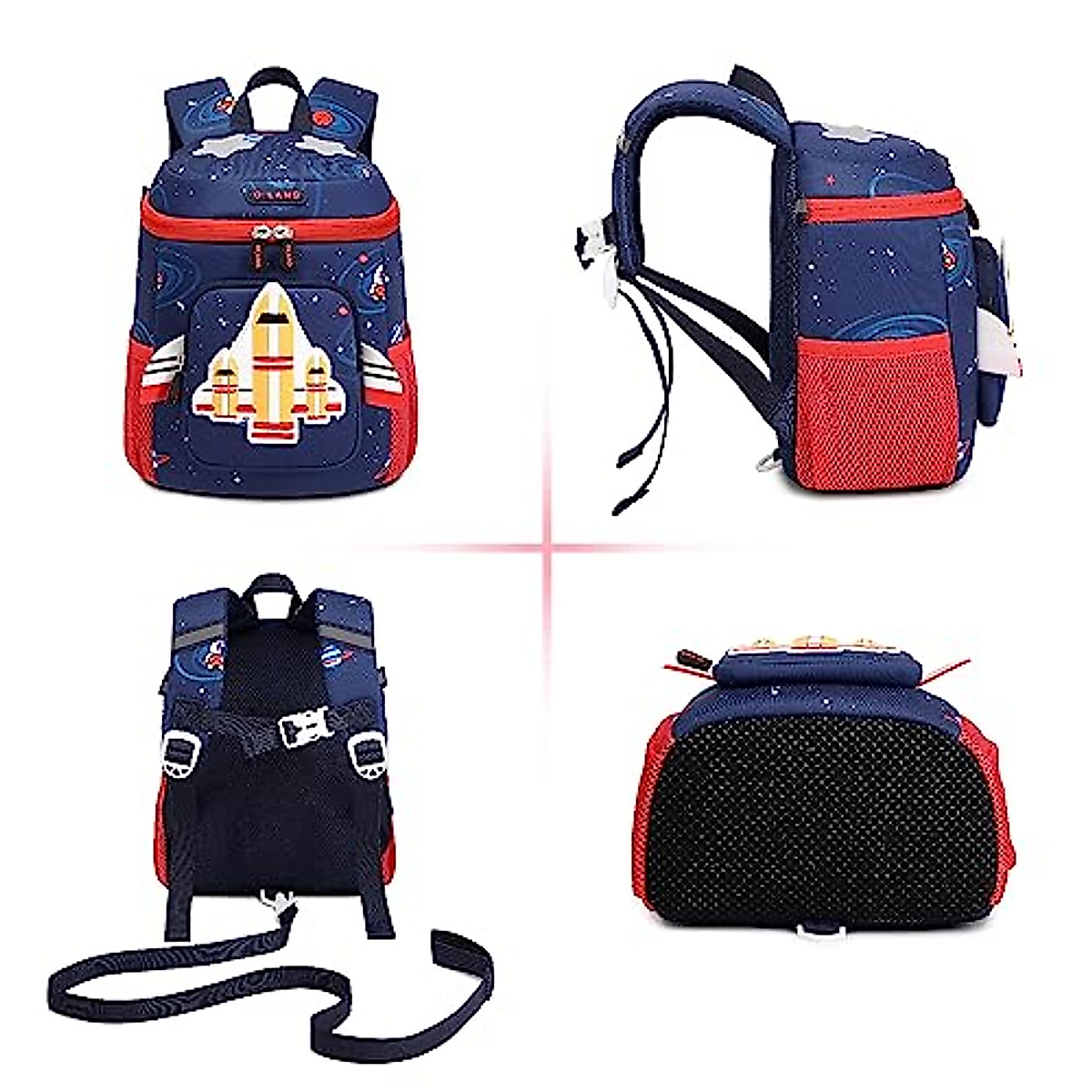 MUSEVOS Toddler Backpack, Neoprene Kids Backpack for Boys Girls,Airplane