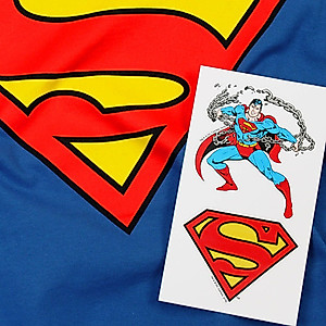 Toddler Superman Classic Logo T Shirt & Stickers (4T)