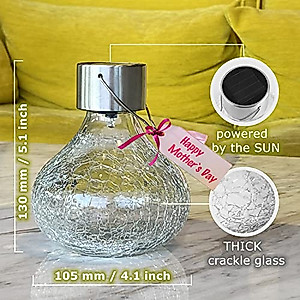 EZ Solar Lantern, 2 Pack Outdoor Lanterns Waterproof Hanging Solar Lights Table Patio Porch Garden Backyard Decor (Warm White)