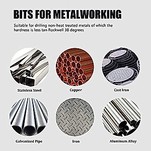 Hymnorq 40PC M35 Cobalt Steel Twist Jobber Small Drill Bits, 4 Sizes 3/64 Inch 1/16 Inch 5/64 Inch and 3/32 Inch, 135 Degree Pilot Split Point, Extremely Heat Resistant, for Stainless Steel