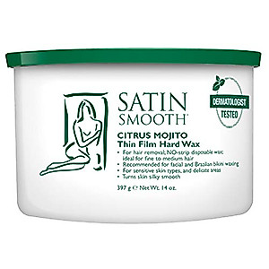 Satin Smooth Citrus Mojito Thin Film Hard Wax (Strip-less) 400g (14 oz) Can