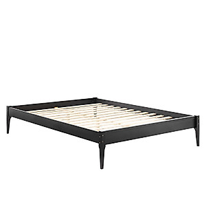Modway MOD-6244-BLK June Twin Wood Platform Bed Frame, Black