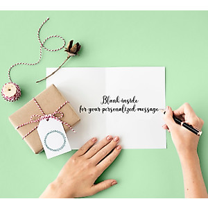 TRIDECOR Thank you Card with Envelope, Simple Cute Single Thankful Card, Grateful Gratitude Card - Folded 5"x7" Card for Him, Her, Teacher, Boss, Doctor, Mom, Dad, Coworker, Bridesmaids, Groomsmen