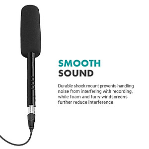 Movo Boom Mic Bundle - Shotgun Microphone with XLR Cables - Boom Pole with Built-in XLR Microphone Cable and 9.8' Telescoping Extension - 62" XLR Shotgun Mic Cable and Pro Video Equipment