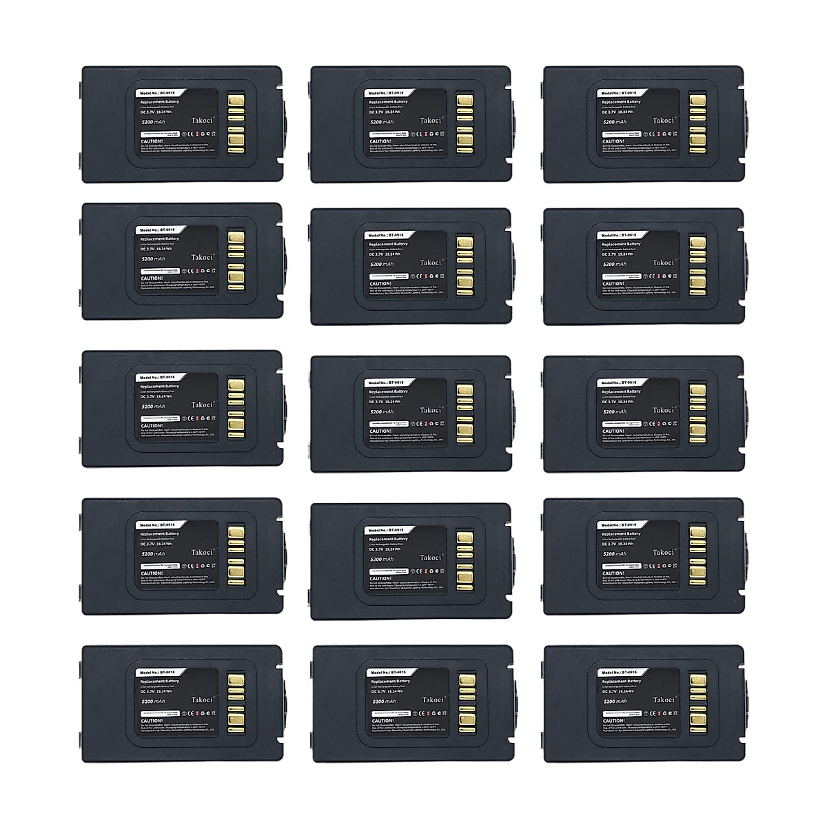 Youejoeq (15pcs) Replacement Battery for Datalogic Skorpio X3 X4,fits Part no BT-0016 94ACC0046 94ACC0048 BT-0015 Barcode Scanner Battery-5200mAh