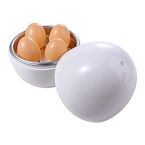 4 Grids Egg Cooker, Microwave Oven Egg Steamer, Microwave Special Egg Boiler For Home Breakfast Home Egg Cooking Tools