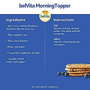 belVita Blueberry Breakfast Biscuits, Value Pack, 12 Packs (4 Biscuits Per Pack)