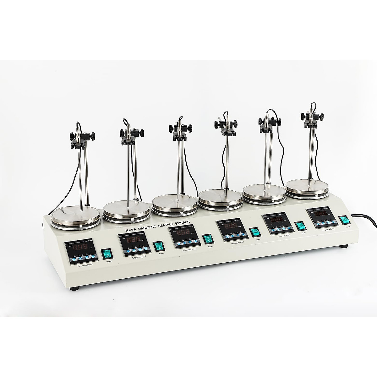 HJ-6A 6 Heads Multi Unit Digital Thermostatic Magnetic Stirrer Hotplate Mixer 110V