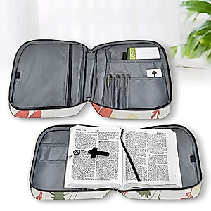 QTKJ Bible Covers for Women, Carrying Book Cover Case with Handle and Zippered Pocket Bible Cover for Mom Ladies Teens Girls (006)