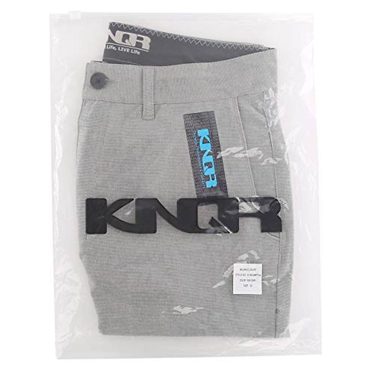 KNQR Mens Performance Quick Dry 4way Stretch Regular Fit All-Terrain Active Training Hybrid Shorts Ash Gray 40