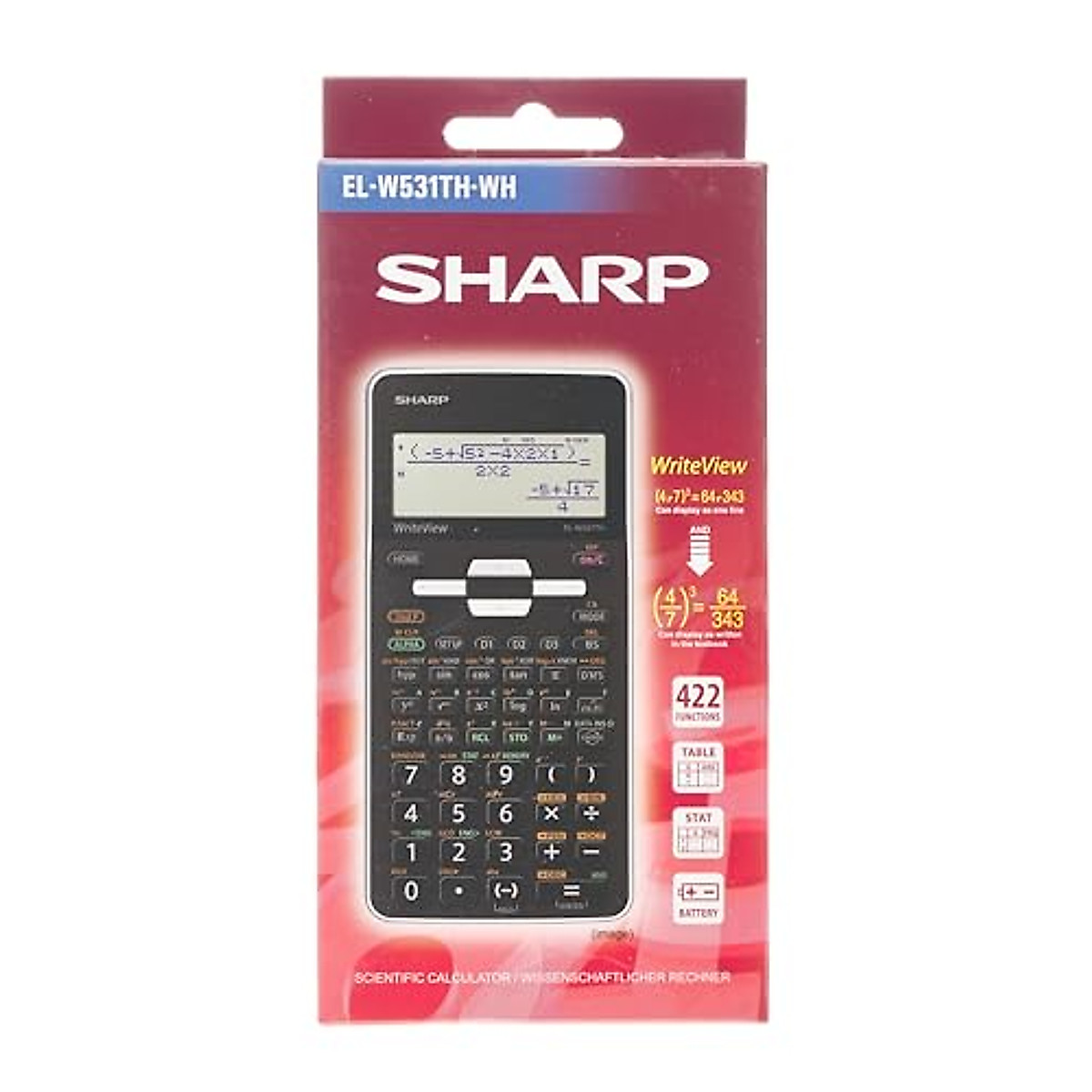 Sharp SH-ELW531THWH Scientific Calculator