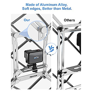 Meromore Fence Mount - Action Camera Aluminum Fence Mount for GoPro, iPhone, Phones, Digital Camera, Ideal Backstop Camera Fence Clip for Recording Baseball, Softball, Football Games