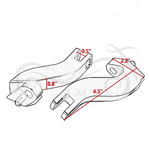 Passenger Rear Foot Peg Mount Kits For Harley Touring Electra Glide Street Glide Road King 1993-2018(Replaces HD# 50198-97B)