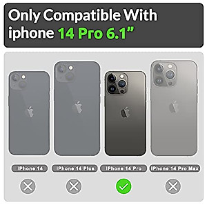 Inbeage [4 in 1 for iPhone 14 Pro Case Ring Stand,with Screen Protector+Camera Lens Protector+Hand Strap,Silky Touch Silicone Cover with 360° Kickstand,6.1 inch (Lilac Purple)