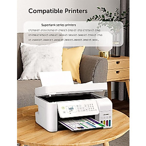 Hiipoo Sublimation Ink Refilled Bottles Work with WF7710 ET2760 ET2720 ET2803 ET2800 ET15000 C88 C88+ Inkjet Printer Heat Press Transfer on Mugs Plates T-Shirts Pillows Phone Case