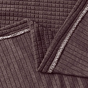 VOSAREA Arm Covers for Sofa 2pcs Chair Arm Protectors Sofa Armrest Cover Universal Sofa Armchair Slipcovers Recliner Chair Arm Cover for Home Office (Dark Coffee) Couch Armrest Covers