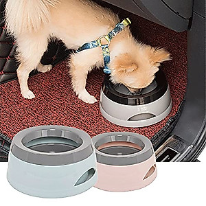 FUUIE Bowls for Food and Water Splash-Proof Pet Bowl Dog Water Bottle for Vehicle Use Portable Drinking Bowls Feeding Water Dispenser Pet Dog Accessories (Color : Blue)