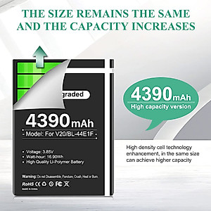 JDIRLDL Battery for LG V20, (2023 New Upgrade 0 Cycle LG V20 Battery Replacement for Lg V20,S996, H910, H918, VS995, LS997, VS995, H990T, H990N Dual, H990DS Dual, F200L | V20 Spare Battery