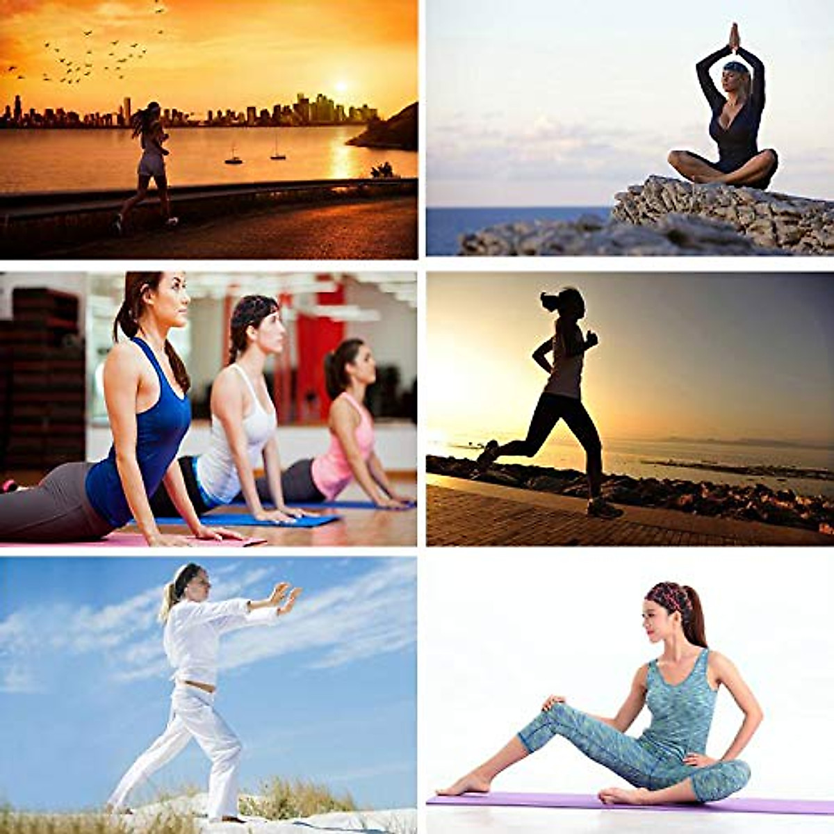 V-Shine Set of 5 Sports Headbands, Women's Yoga Sport Headbands, Running Fitness Sweat-Absorbent Band antiperspirant Printed Wide-Brimmed Headbands,for Sports Exercise Tennis Outdoor