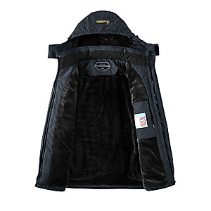 MOERDENG Men's Waterproof Ski Jacket Warm Winter Snow Coat Mountain Windbreaker Hooded Raincoat