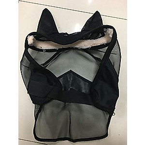U/A WYBABY Horse Fly Mask Spring Summer with Big Ears and Long Nose Cover