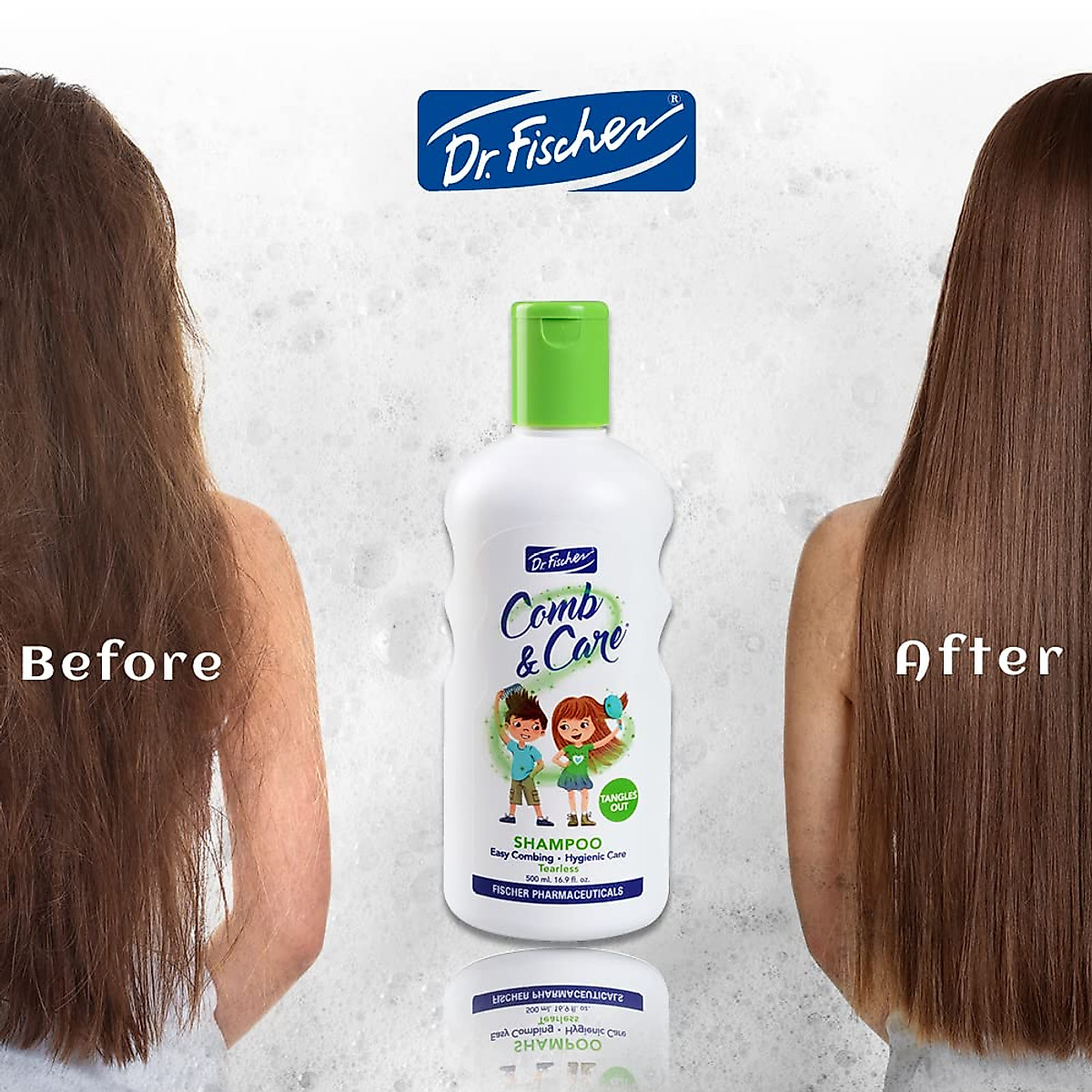 Dr. Fischer 2 in 1 Shampoo and Conditioner for Kids, Toddlers and Babies. Tear Free and Detangle Formula.