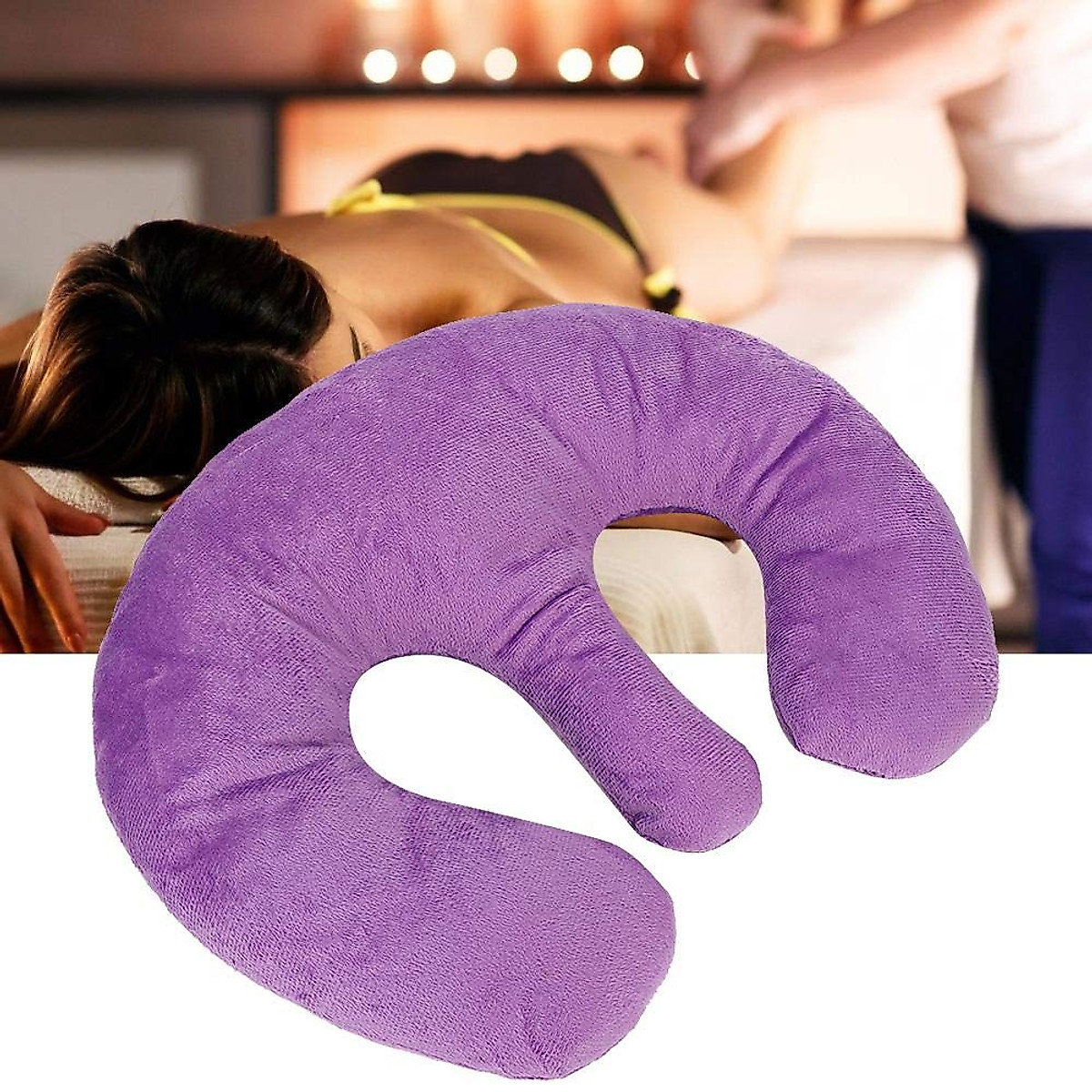 Soft Chest Pillow, Beauty Salon Breast Support Pillow Wrinkles Prevention Professional SPA Massage Chest Pillow Pad Cushion for Beauty Salon Relax(Purple)