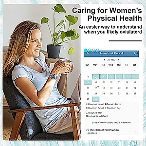 Smart Watch(Answer/Make Call) for Women with Diamonds, 1.3”Smartwatch for iPhone Android Compatible, IP68 Waterproof 100+Sports Modes Fitness Watches with Heart Rate/SpO2/Sleep Monitor/Blood(Sliver)