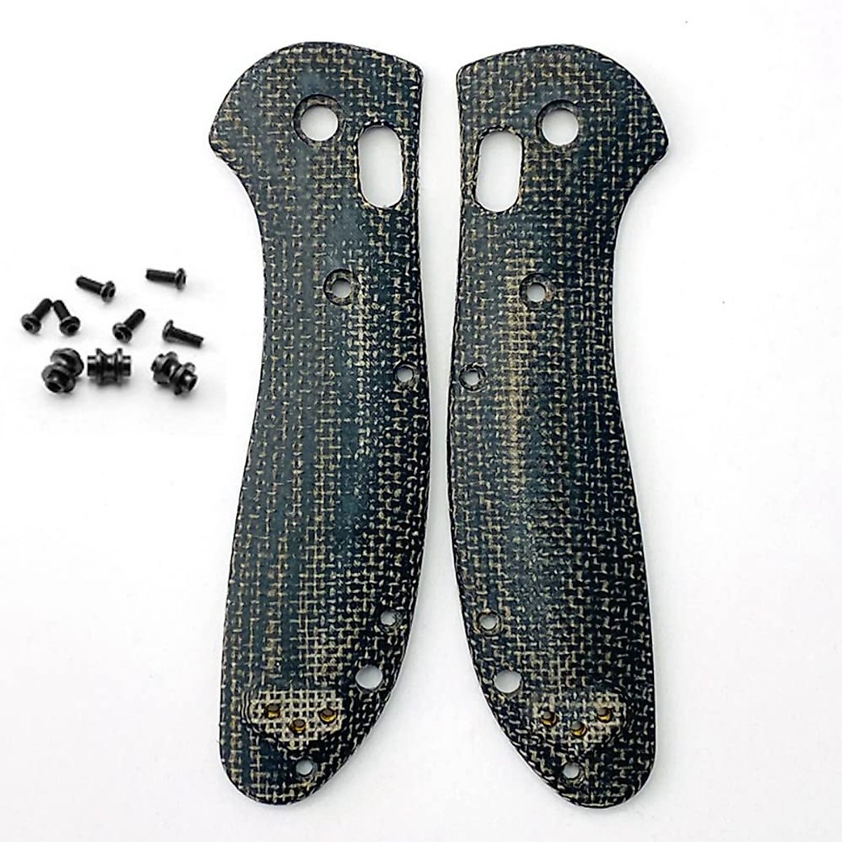 Aibote 1 Pair Micarta Handle Scales Handles Patch DIY Tool Material Designed for Benchmade Griptilian 551 550(Screws Included)