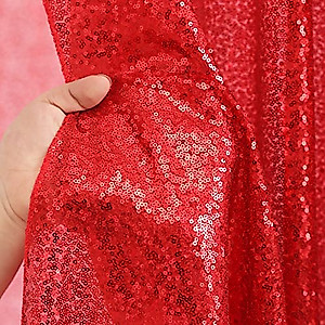 Red Backdrop Curtain 2 Panels 2ftx8ft Sequin Backdrop Drapes Red Glitter Curtains Shimmer Wedding Backdrop Curtain Drapes Fabric Red Background