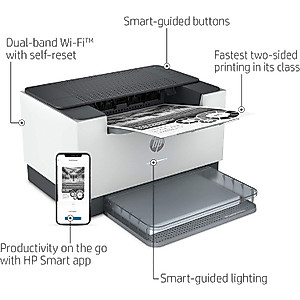 HP Laserjet M209dw Wireless Black & White Printer, with Fast 2-Sided Printing (6GW62F) (Renewed)