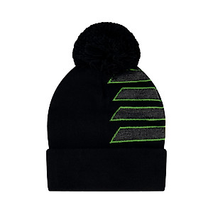 Concept One Xbox Series X Beanie Hat, Controller Design Cuffed Knit Winter Cap with Pom, Black, One Size