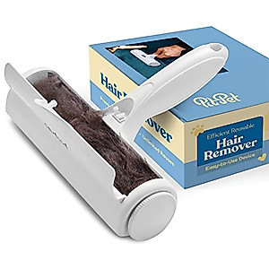 Reusable Pet Hair Remover – Easy To Use Dog Hair Remover - Lint Rollers for Pet Hair With Large Storage Chamber - Pet Remover Tool For Dog & Cat Hair from Couch, Clothes, Furniture, Carpet, Car Seats.