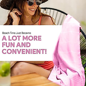 CASAVERSE Turkish Beach Towel, 100% Cotton Quick Dry Sand Free Beach Towels, Travel Turkish Towel