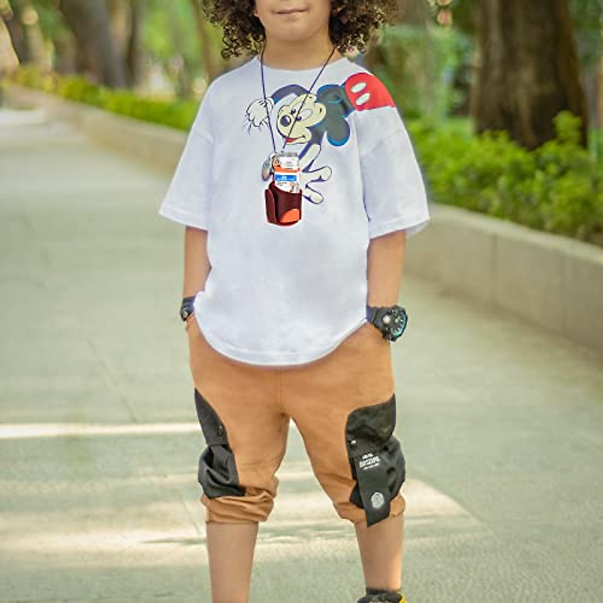 Beautyflier Asthma Inhaler Holder, Durable Microfiber Leather Travel Handy Holder for Adults and Kids, Inhaler Not Included (Red)