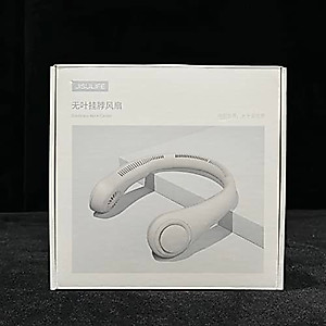 JISULIFE Portable Neck Fan, Hands Free Bladeless Fan, 4000 mAh Battery Operated Wearable Personal Fan, Leafless, Rechargeable, Headphone Design,3 Speeds Gifts for Women Men-Pink