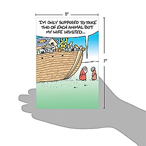 NobleWorks - 1 Funny Birthday Card Cartoons - Hilarious Comic Humor, Notecard with Envelope - Ark of Cats C9262BDG