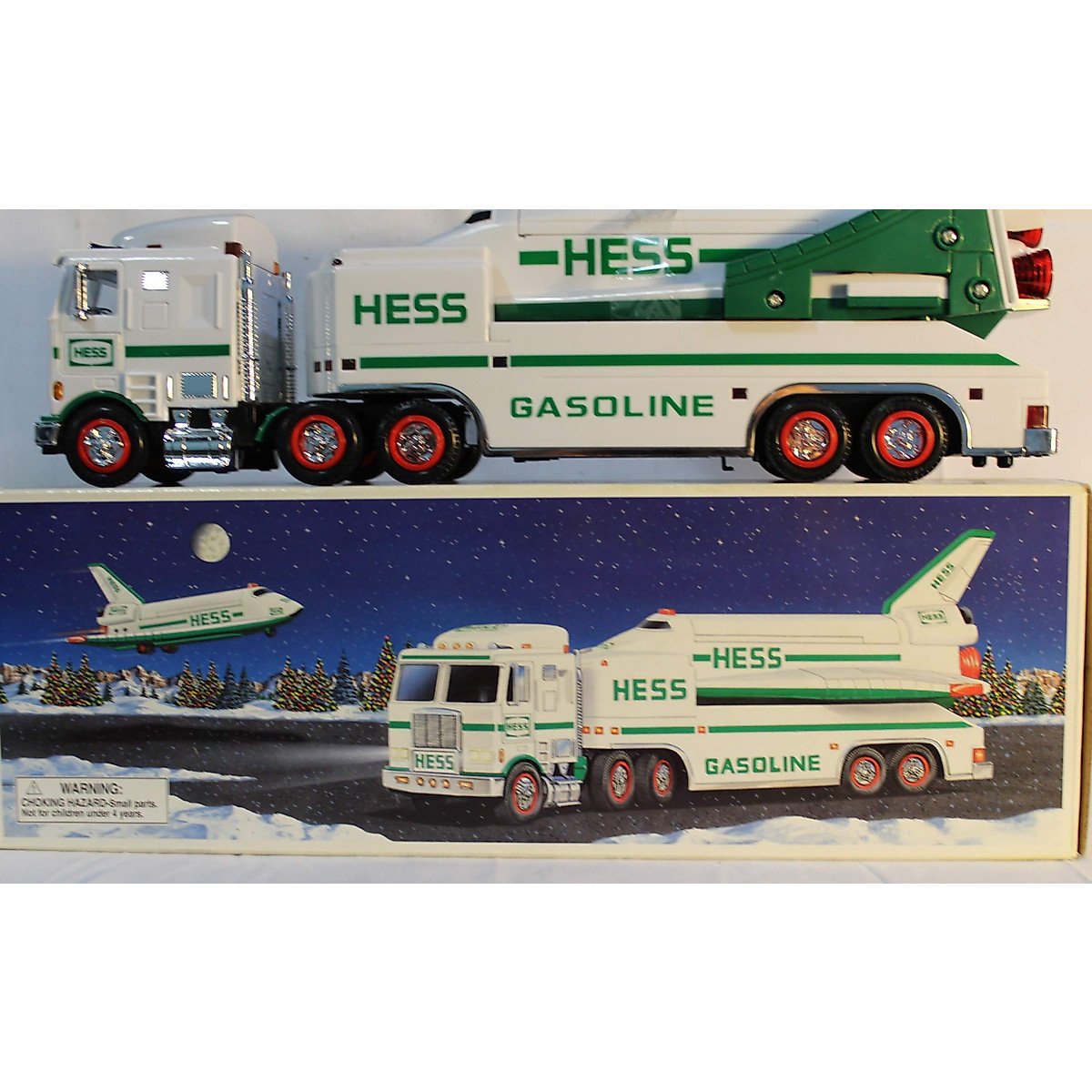 Hess 1999 Truck and Space Shuttle with Satellite