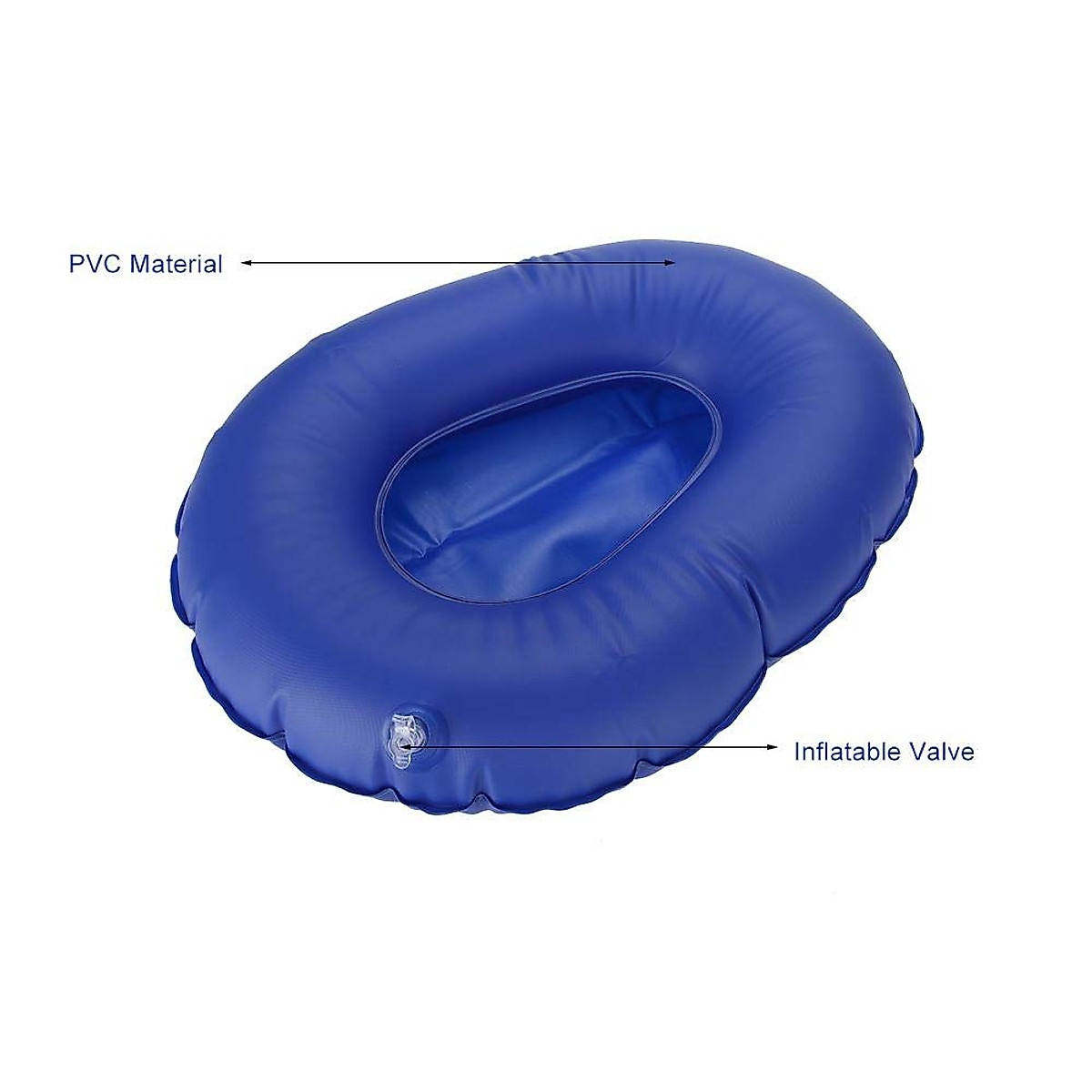 Sonew Professional Air Inflatable Potty Blue Seat Cushion Portative Chair Cushion Foldable Back Cushion