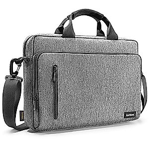 tomtoc Protective Laptop Shoulder Bag for 13-14 Inch MacBook Air/Pro, 13.4-14.4 Surface Laptop Studio/7/6/5/4/3, HP Chromebook 14, Acer Aspire 14, ASUS Zenbook 14, Dell Inspiron 14, Business Briefcase