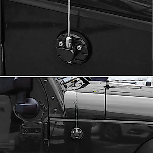 Miytsya 1 PC Car Antenna Base Decorative Cover, Radio Antenna Base Protection Case Accessories, for 2007-2022 Jeep Wrangler JK/JL ABS Frame Bezel Protective Shell (Black)