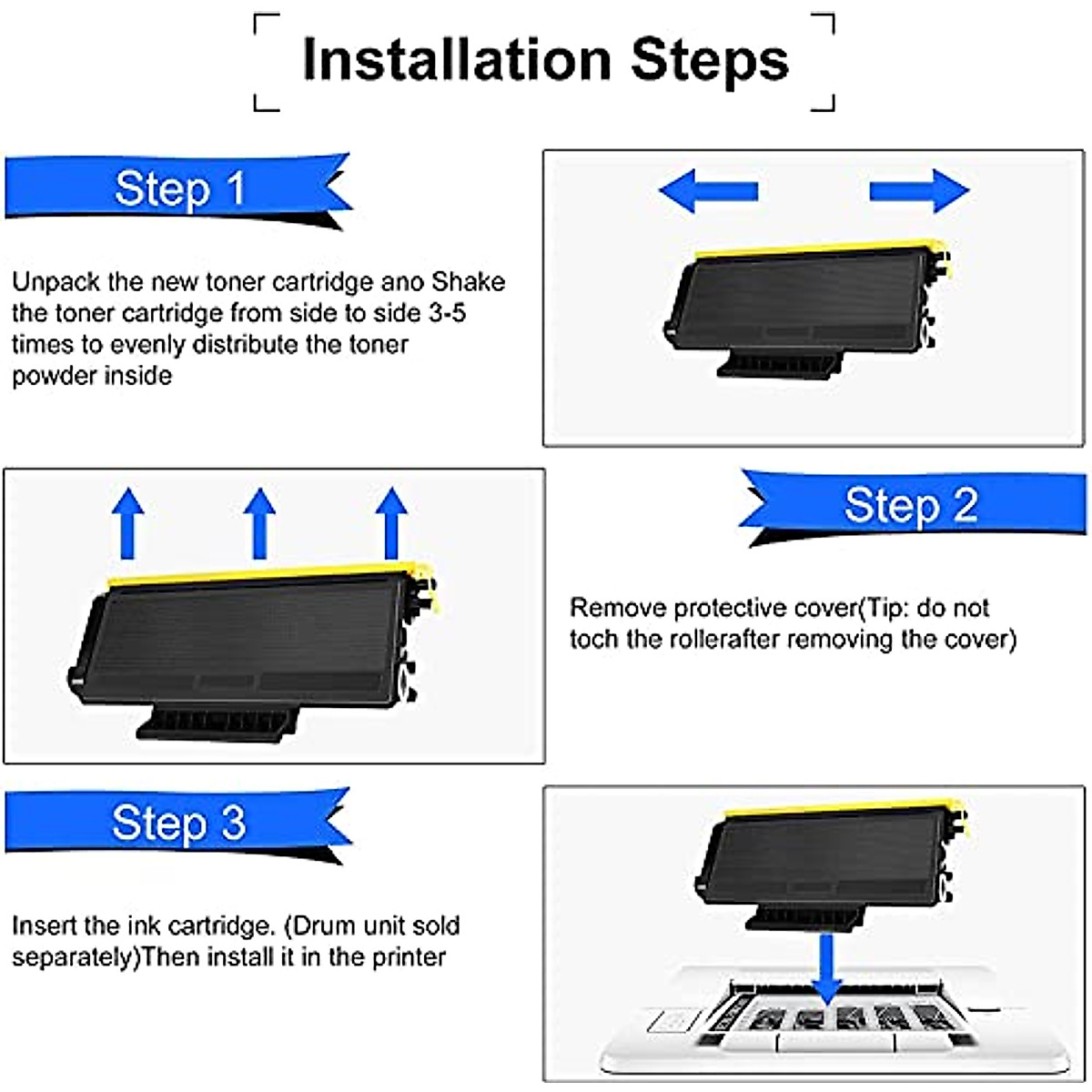 Neoa (1-PK,Black) TN580 TN-580 Compatible High Yield Toner Cartridge Replacement for Brother HL-5240 5250DN/DNT 5270DN 5280DW 5350DN/DNLT 5370DW/DWT 5380DN MFC-8370 8460N Printer, Sold by NEODAYNET.