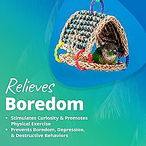 Super Bird Creations SB881 Seagrass Tent, Small/Medium Bird Size, 8” x 7” x 8”