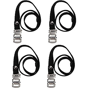 Garneck 4 Pcs Bike Rack Strap Bike Wheel Stabilizer Straps Bike Pedals Clips Strap for Exercise Bike Spin Bike and Outdoor Bicycles