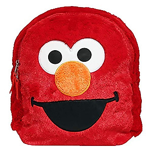 Sesame Street Plush Elmo Backpack for Toddlers, Boys, and Girls - for School or Travel - Small 12 Inch Size