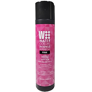 Watercolors INTENSE Semi Permanet Color Depositing Shampoo. Sulfate & Paraben Free to Maintain & Enhance Hair Color 8 fl oz - PINK