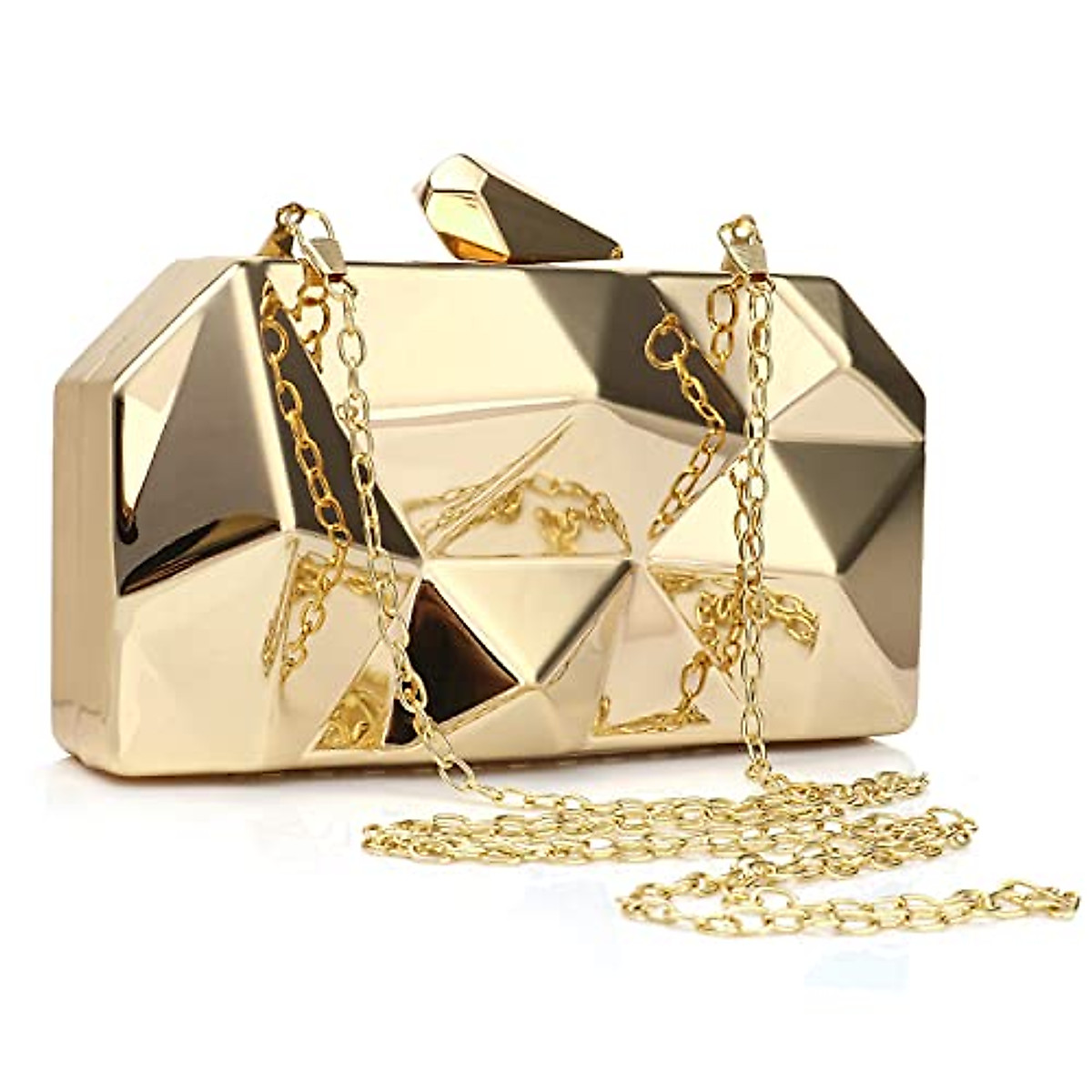 Ladies Vintage Clutch Purse Cocktail Wedding Party Evening Clutch Bag (Gold)