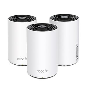 TP-Link Deco AXE5400 Tri-Band WiFi 6E Mesh System - Wi-Fi up to 7200 Sq.Ft, Engadget Rated Best Mesh For Most People, Replaces WiFi Router and Extender, AI-Driven Mesh New 6GHz Band, 3-Pack(Deco XE75)
