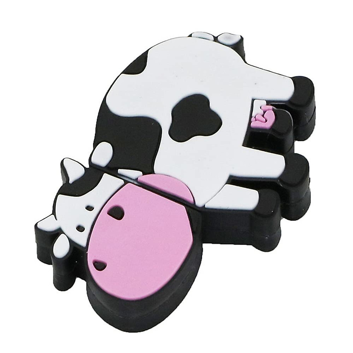 4GB Cow Shape USB Memory Stick USB 2.0 Data Storage Pen Drive with Lanyard Thumb Flash Drives USB Drive (White)